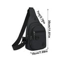 Black Men’S Chest Bag Crossbody Backpack With Waterproof Pu Material ...
