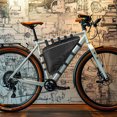 BESTYASH Durable Black Bike Frame Bag Triangle Large Capacity Weather ...