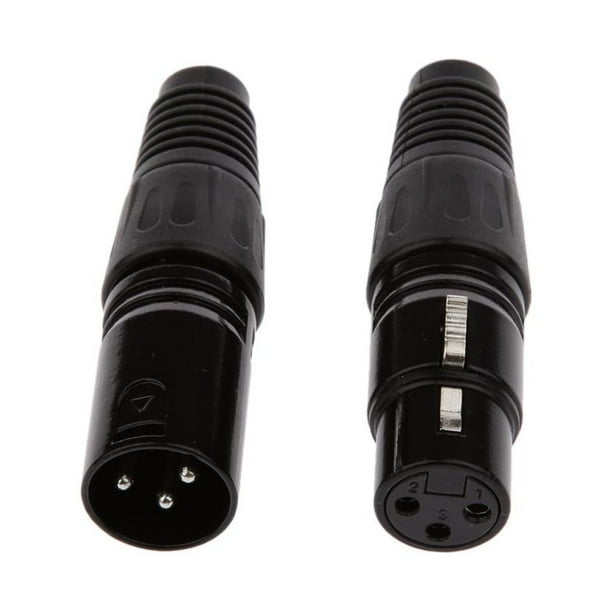 Par de XLR Conector de Micrófono Finales del Enchufe Cable de sonido de ...