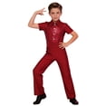 Aislor Boys Latin Dance One Piece Figure Ice Skating Jumpsuit Short ...
