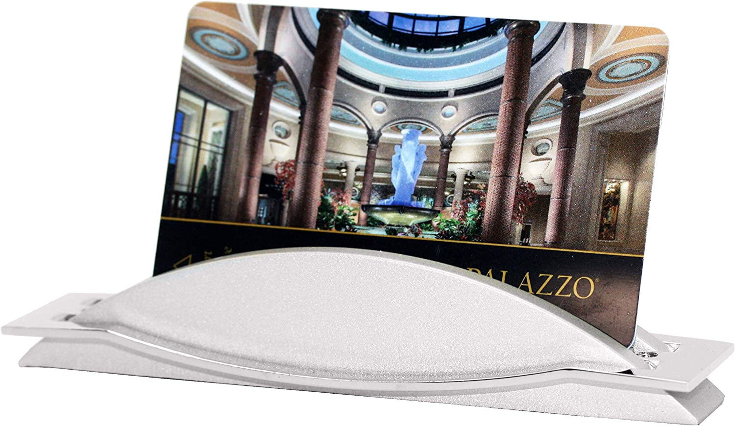 Modern Curve Chrome-Plated Matte Business Card Stand - Walmart.com