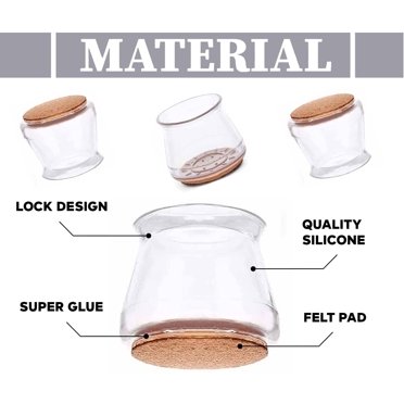 BulbHead Ruby Sliders Chair Glides, Authentic Red, 8 Pack - As Seen On ...