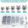 100 Pack Split Shot Fishing Weight Removable Clip On Fly Fish Line ...