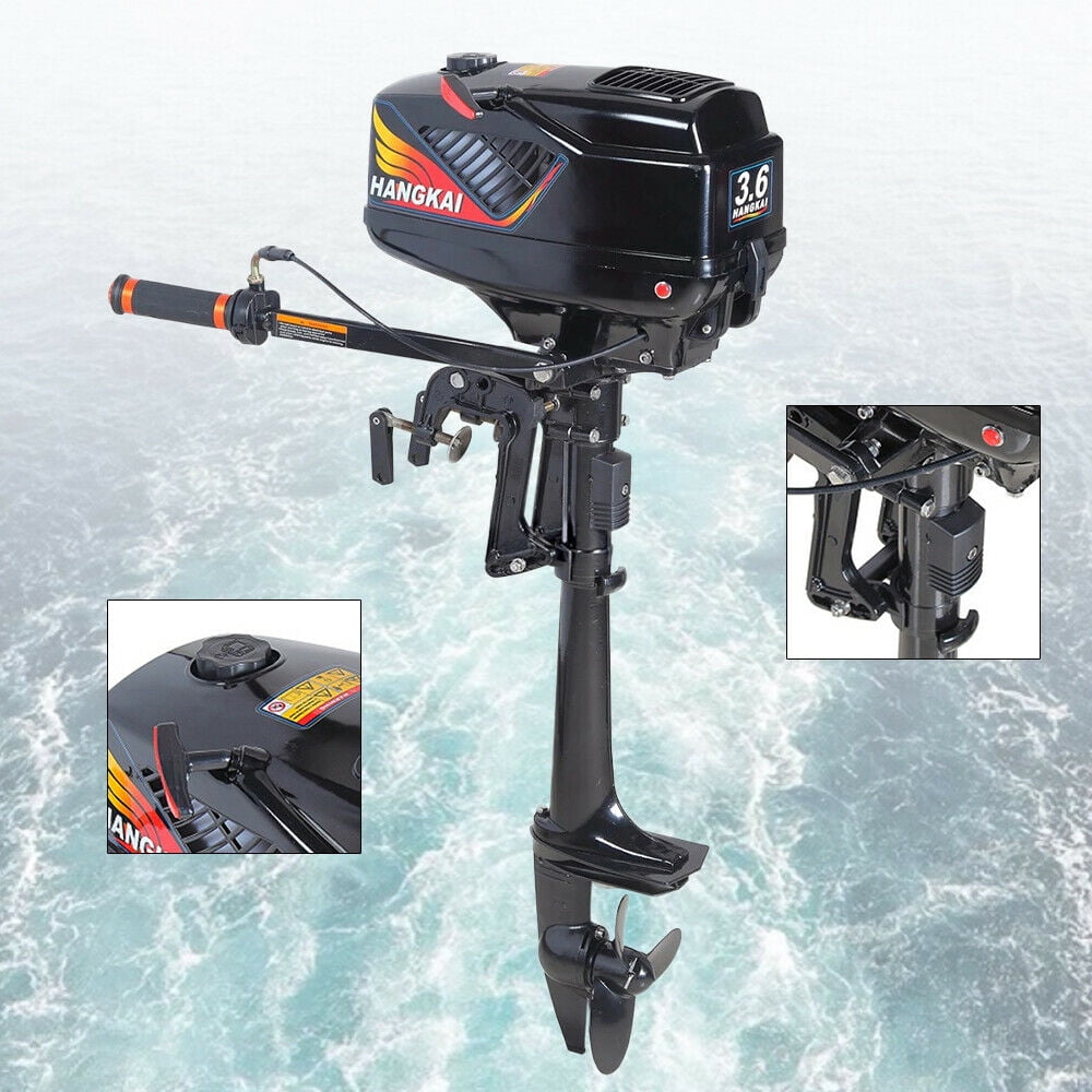 2 Stroke 3.6HP Outboard Motor, Fishing Boat Engine, Heavy Duty Marine ...
