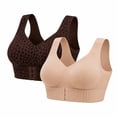 Gymayou 2pcs Posture Bra for Women Wide Strap Back Support Wireless Bra ...