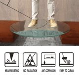 28 Inch Round Tempered Glass Table Top Clear Glass 1/2" Inch Thick ...