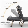 Howcool Patio Folding Chaise Lounge Bed, Ergonomic Single Reclining Cot ...