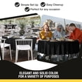 Exquisite 1-Pack Black Round Plastic Tablecloth Disposable – Size: 90 ...