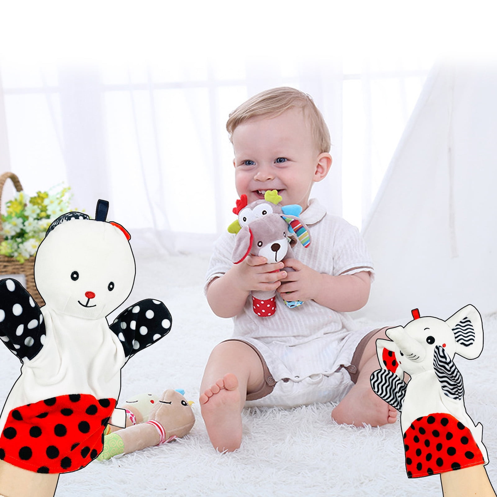 Cheers US Animal Friends Deluxe Kids Hand Puppets for Imaginative Play ...