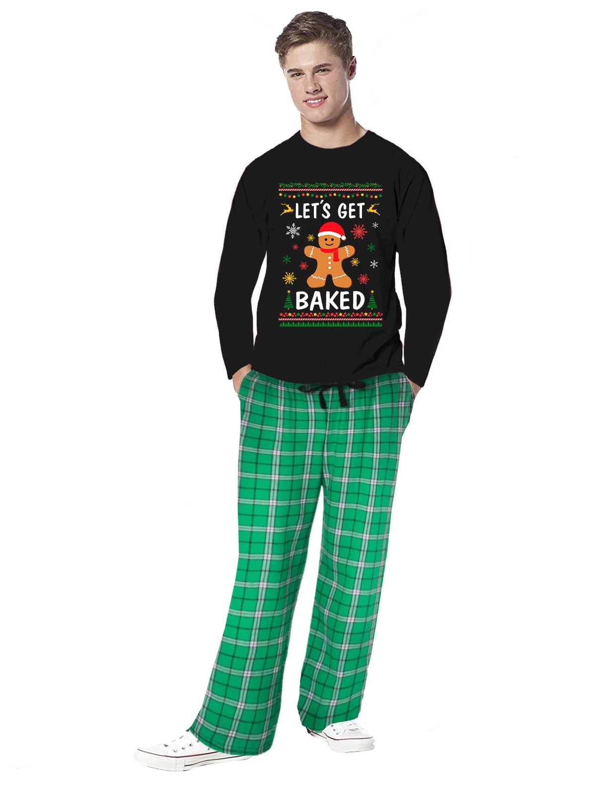 Awkward Styles Family Christmas Pajamas for Men Xmas Gingerbread Man ...