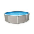 Blue Wave Belize 27' Round 52'' Deep Ground Swimming Pool with 6'' Top ...