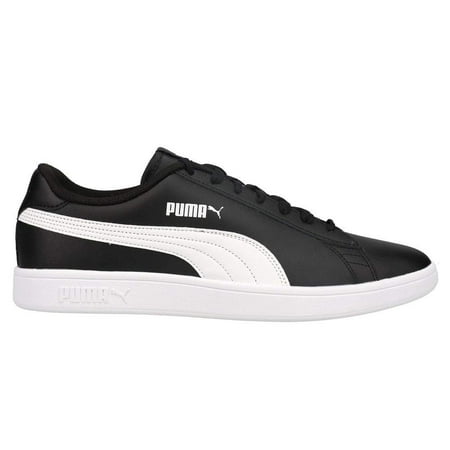 PUMA Smash V2 Mens Leather Athletic Optimal Comfort Lace-up Shoes Black ...