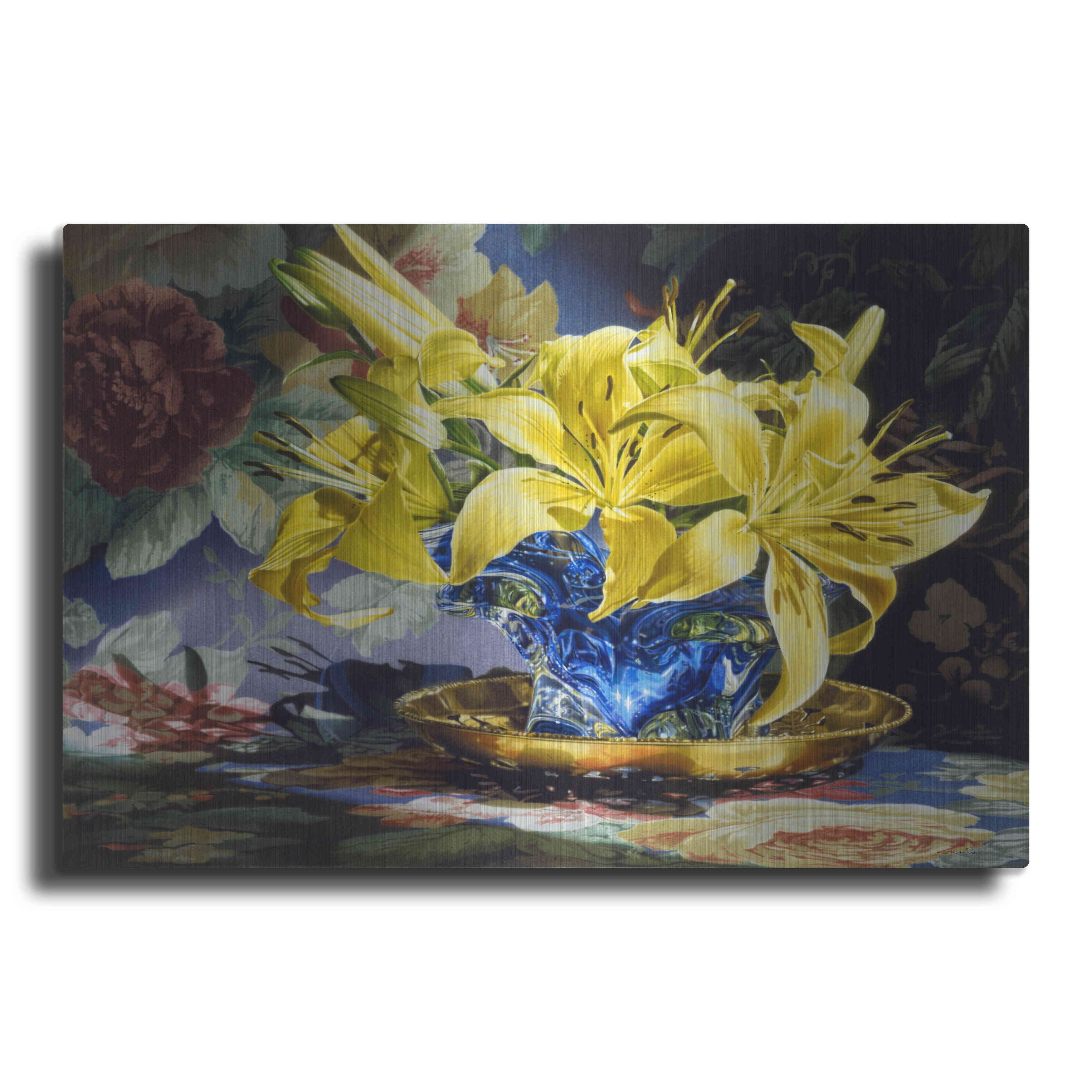 Luxe Metal Art 'Fire And Ice' by Francois Chartier, Metal Wall Art, 24 ...