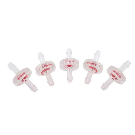 Aquarium One Way Non-Return 5mm Check Valve Air Line Pump 5 Pcs Red ...