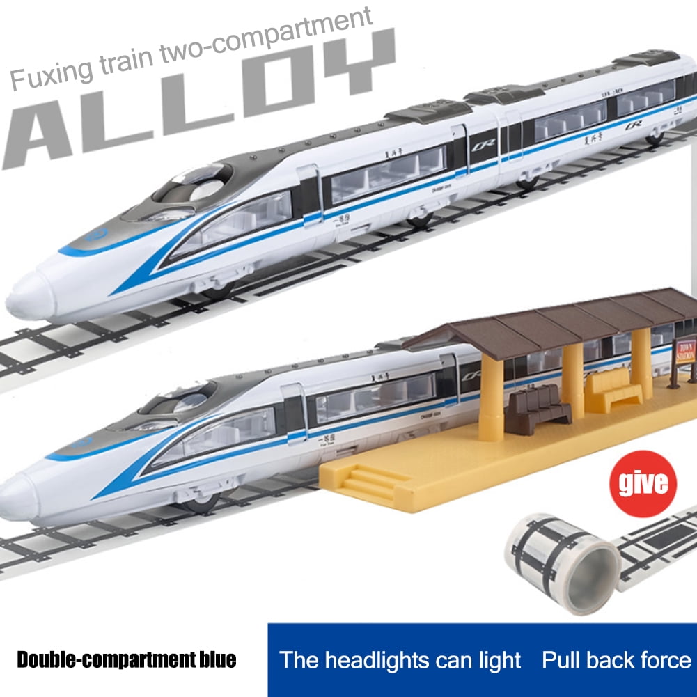 1:87 Commuter Train Toy Set Alloy High-speed Rail Toy Car Boy Subway ...