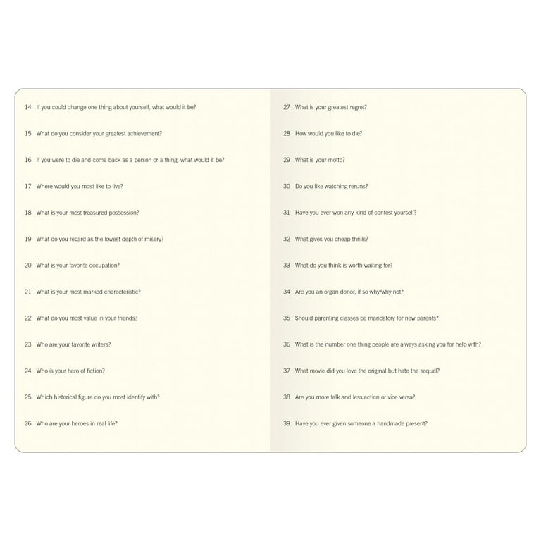 All About Me Questions