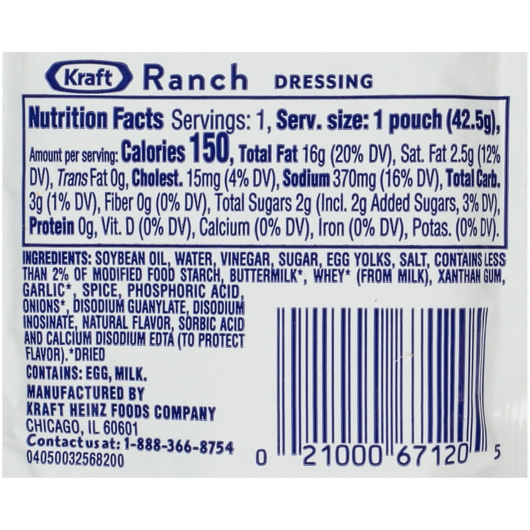 Kraft Ranch Dressing Packets