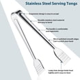 8 Pack 7-Inch Stainless Steel Serving Tongs, Mini Buffet Tongs for ...