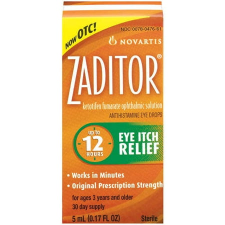 Zaditor(R) Eye Itch Relief Antihistamine Eye Drops 5 Ml - Walmart.com