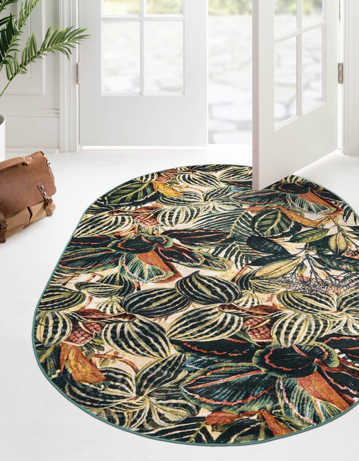 Rugs.com Blossom Collection Rug – 5' x 8' Oval Multi Medium Rug Perfect ...
