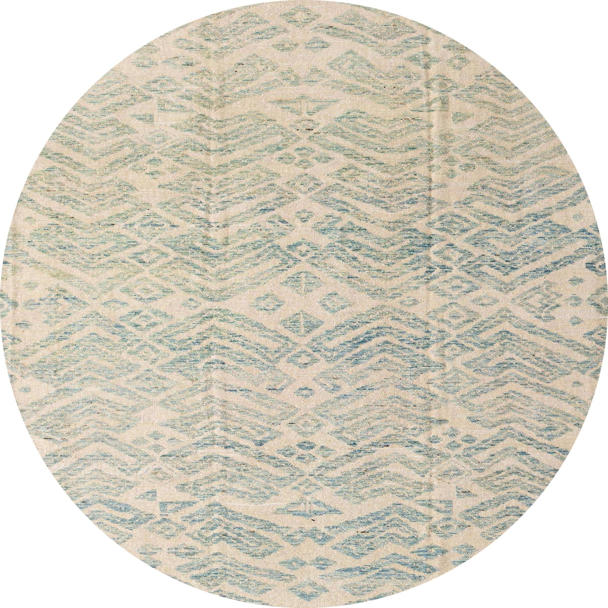 Ahgly Company Indoor Round Abstract Sage Green Abstract Area Rugs, 6 ...