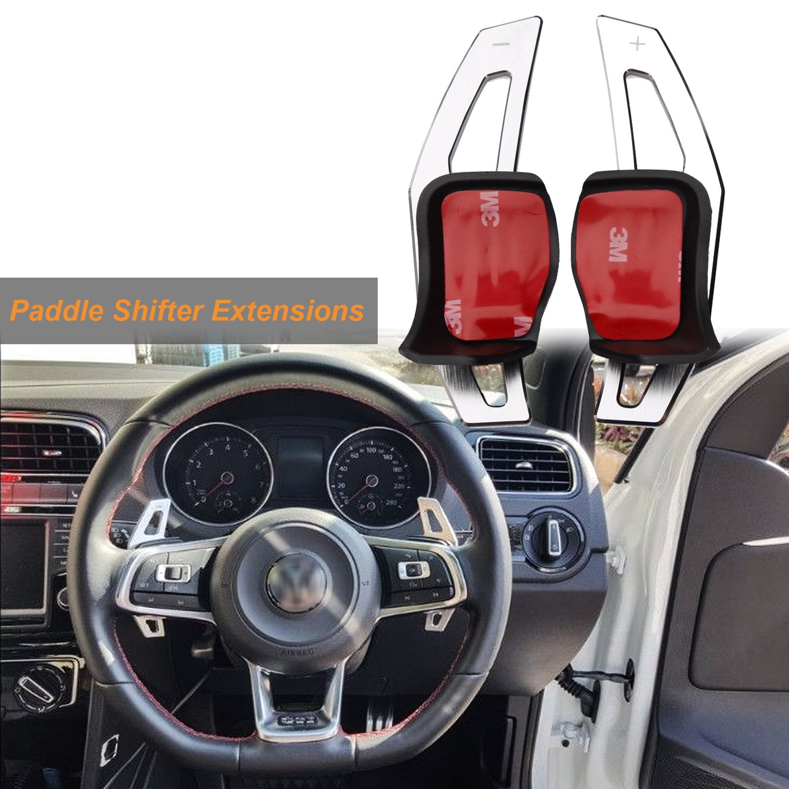Xotic Tech Steering Wheel DSG Paddle Shifter Extensions Aluminum For VW ...