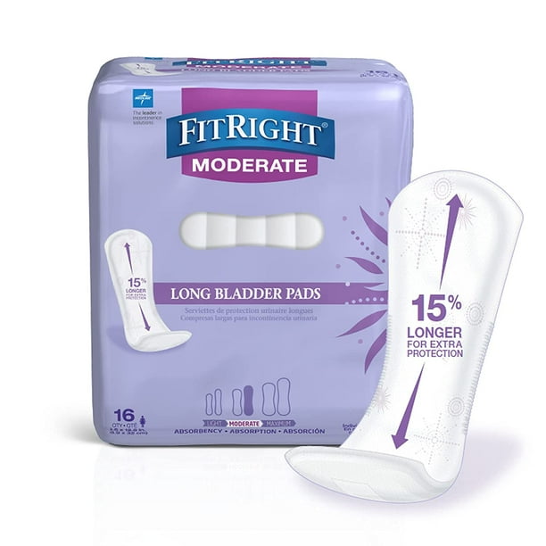 FitRight Long Bladder Pads, Incontinence & Postpartum Protection ...