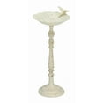 Rustic White Cast Iron Hummingbird Victorian Bird Feeder Bath ...