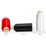 Candle Thread 3-Piece 5000M 40WT White, Black, Red 100% Polyester ...