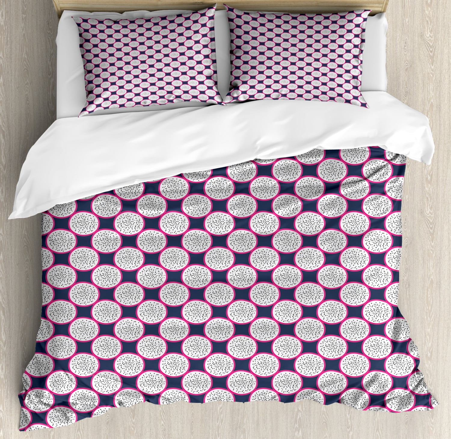 Dragon Duvet Cover Set King Size, Repetitive Pattern of Slices of ...