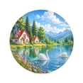 15.4 Inch Round Placemats Set of 4 Washable Heat Resistant Placemats ...