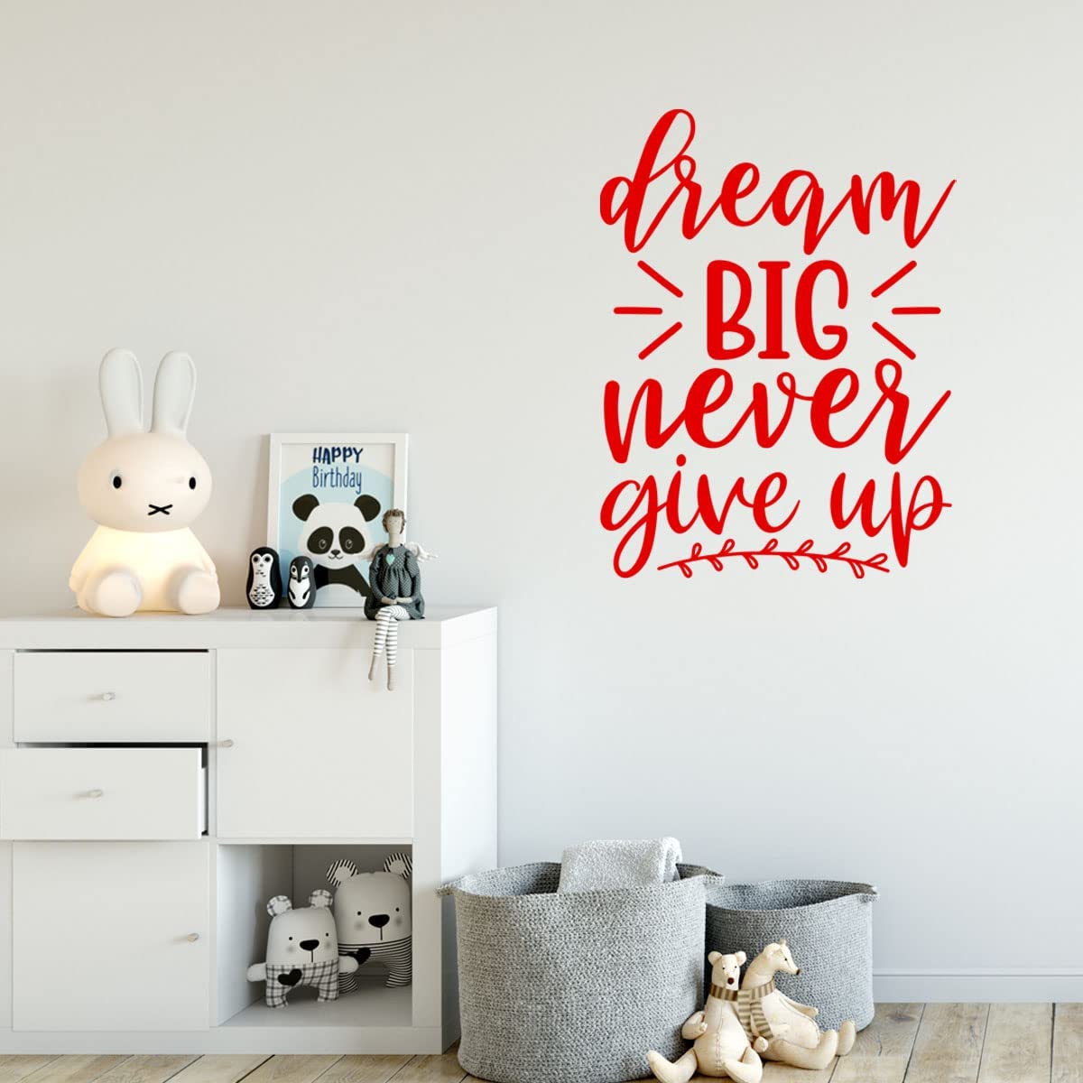 VWAQ Dream Big Never Give Up Inspirational Wall Decal Motivational ...