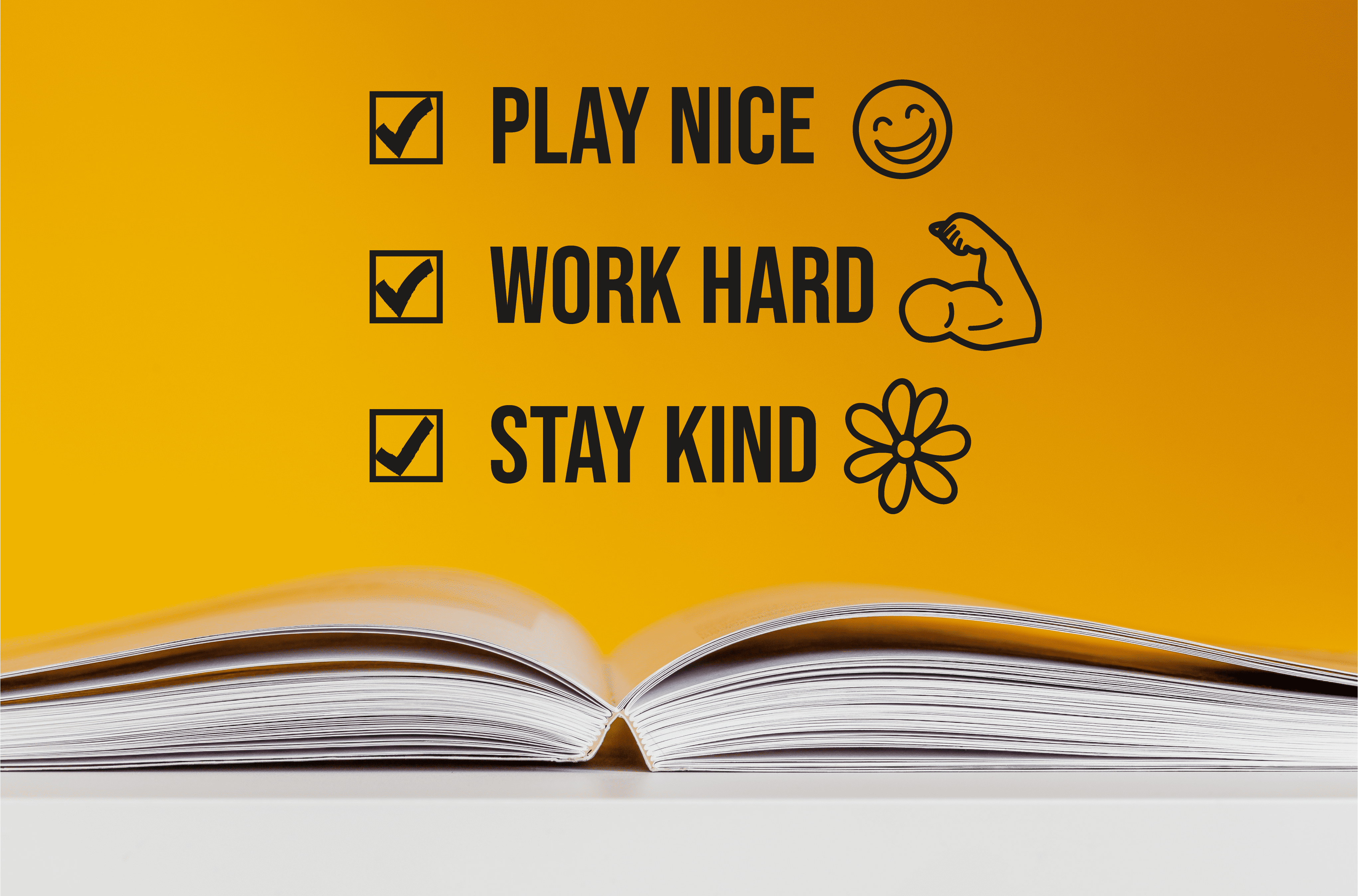 Removable Play Nice Work Hard Stay Kind Inspirational Wall Decal Quotes ...