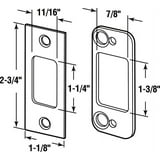 Security Deadbolt Strike, for Use with Wood Or Metal Doorjambs, 2-3/4 ...