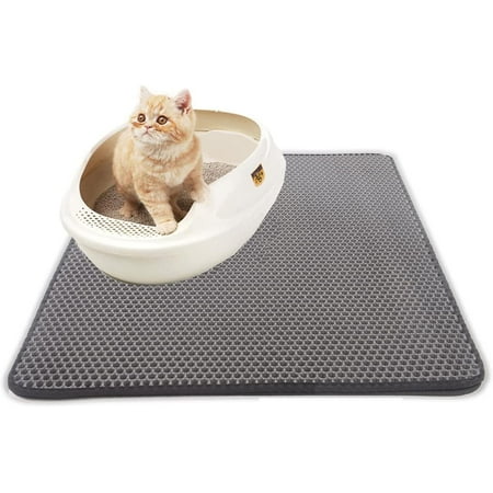 Cat Litter Mat Kitty Litter Trapping Pad, Honeycomb Double Layer ...