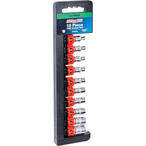 Channellock Standard 1/4 In. Drive 6-Point Shallow Socket Set (10-Piece ...