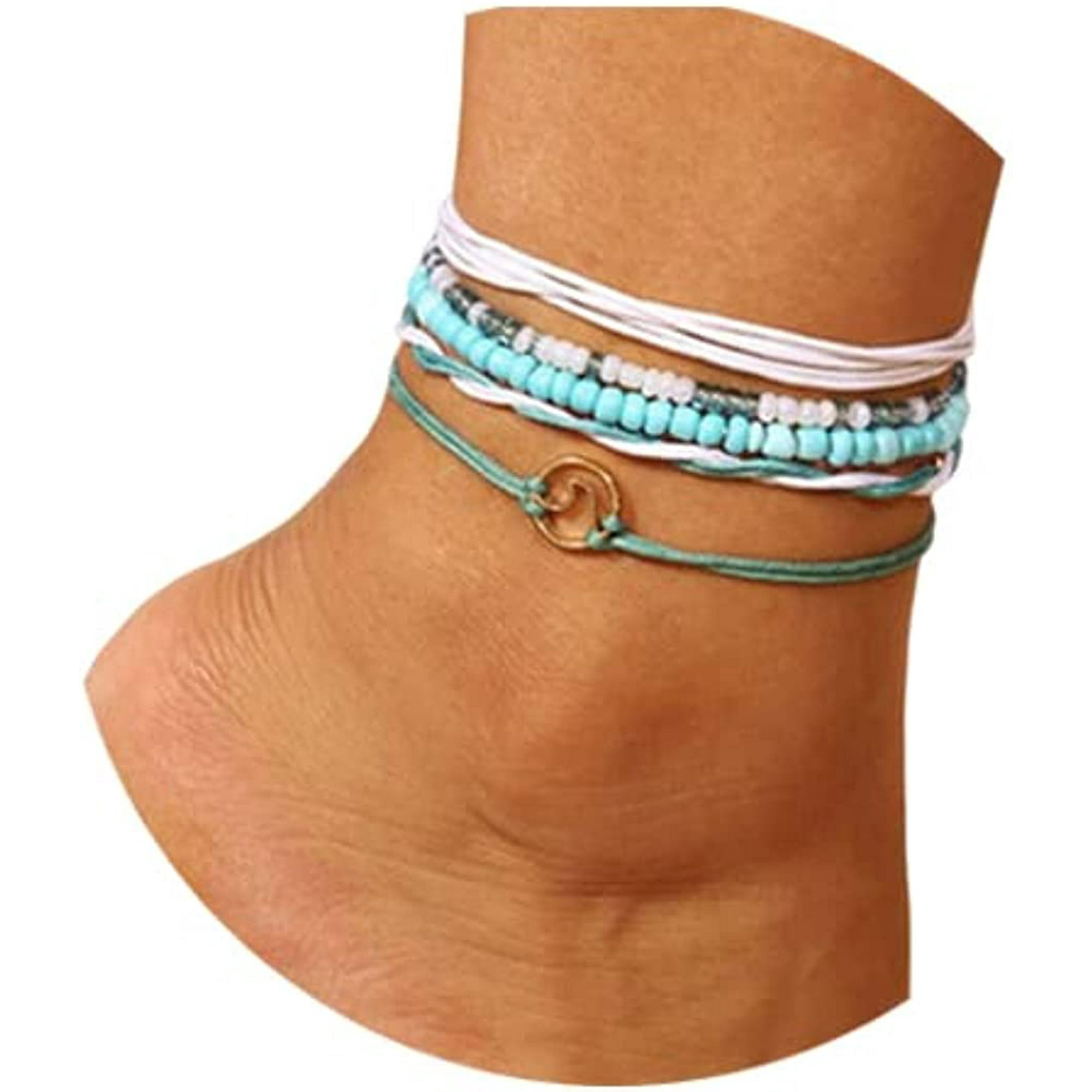 Click here for Jinsinto Boho Layered Turquoise Anklet Blue Ankle... prices