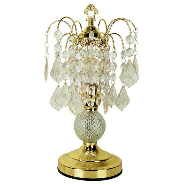 ORE International Glass Touch Accent Lamp, Gold - Walmart.com