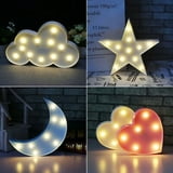 Charmed Star 3D LED Night Lights Warm White Lights 11.5" - Walmart.com