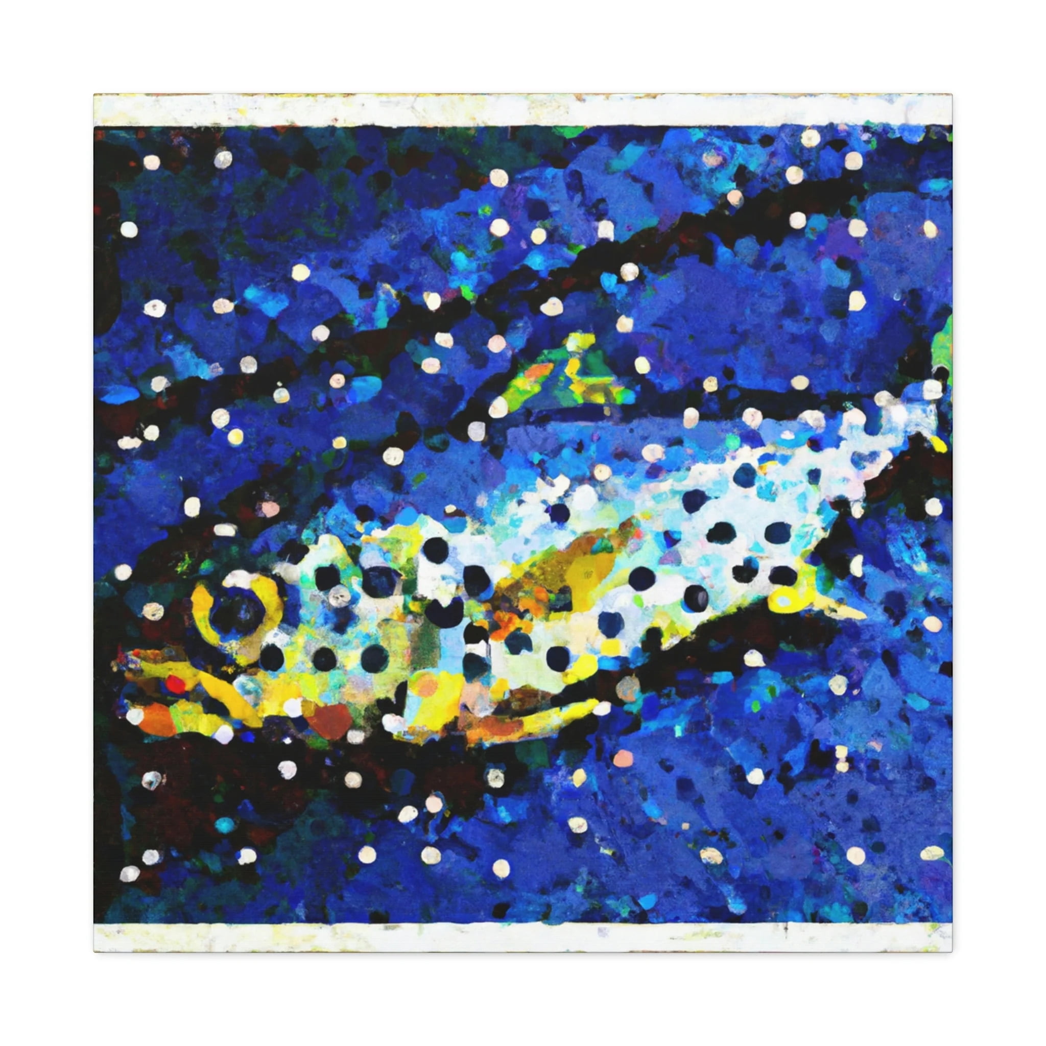Fishing in Pointillism - Canvas - Walmart.com