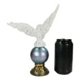 Gothic Snowy Owl Talisman Pentagram Pendant Perching On Gazing Ball Orb ...