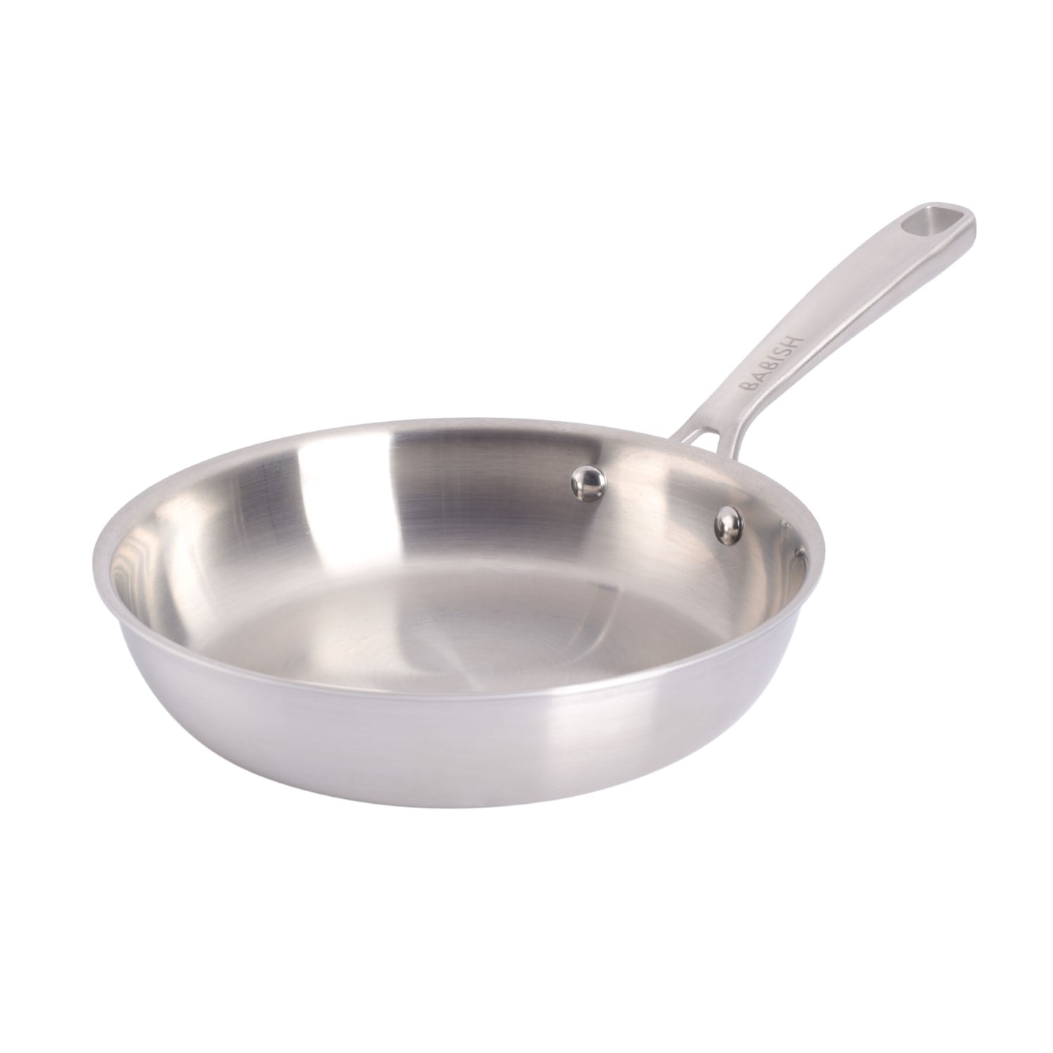 Babish 8 Inch Stainless Steel Triply Professional Grade Fry Pan ...