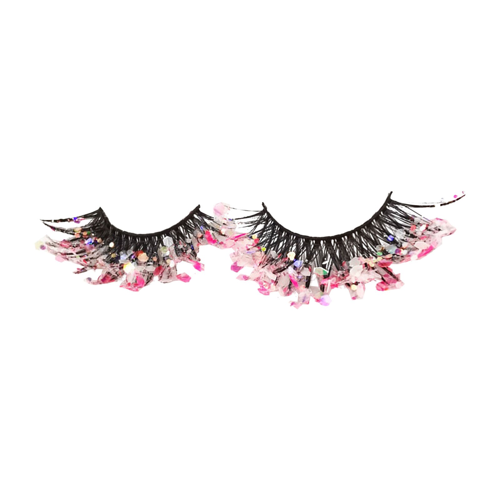 Asian Eyelashes Color Sequins Glow In The Dark False Eyelashes Starry ...