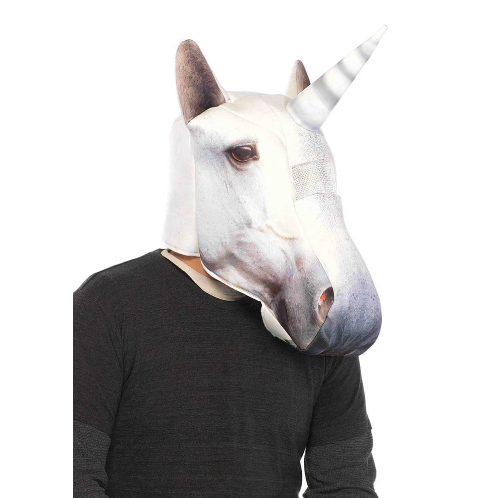 Foam White Unicorn Head Mask - Walmart.com - Walmart.com