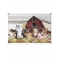 Farmhouse Animal Sun Shade Sail 8'X10' Pig Cat Cow UV Block Outdoor ...