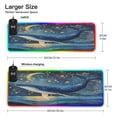 Large RGB Wireless Charging Mouse Pad Gold Foil Starry Whale Art14 LED ...