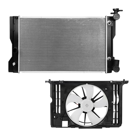 AutoShack Radiator, A/C Condenser & Radiator Cooling Fan Assembly ...