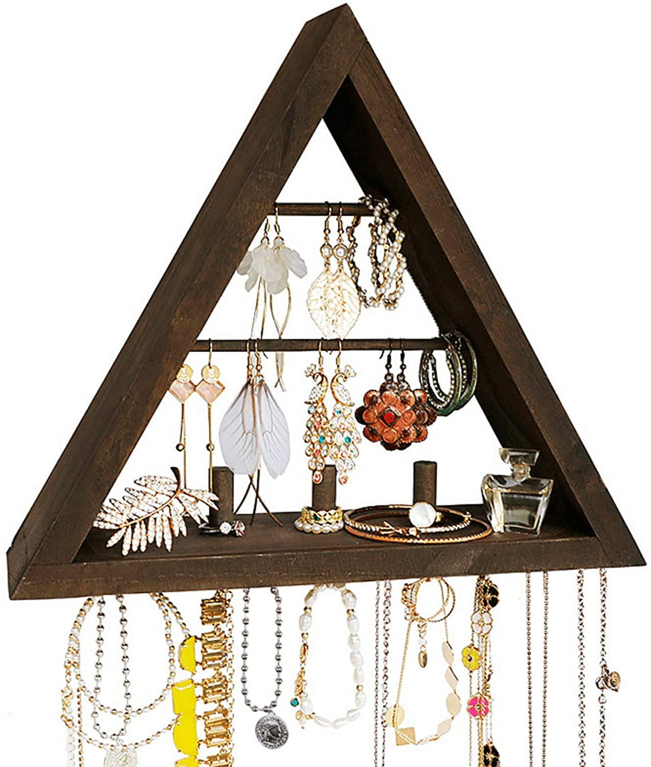 Pink Blue White Triangular Four-tiered Jewelry Rack,Jewelry Triangle ...