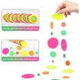 110ft UV Reactive Round Dot Paper Neon Garland Streamers, Glow in the ...