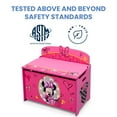 Disney Minnie Mouse Deluxe Wood Toy Box by Delta Children, Greenguard ...